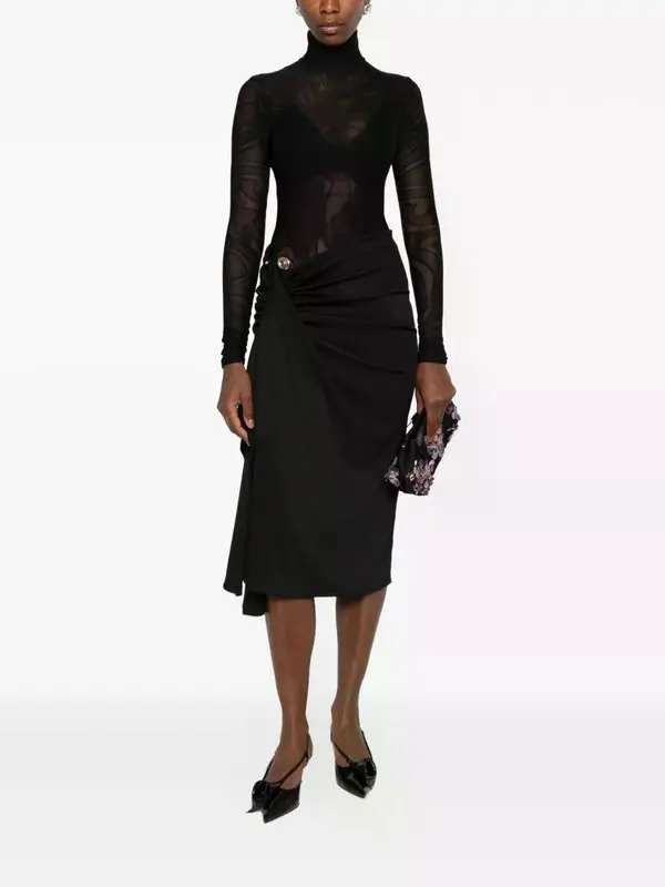 Emilio Pucci Sheer Mock-neck Bodysuit