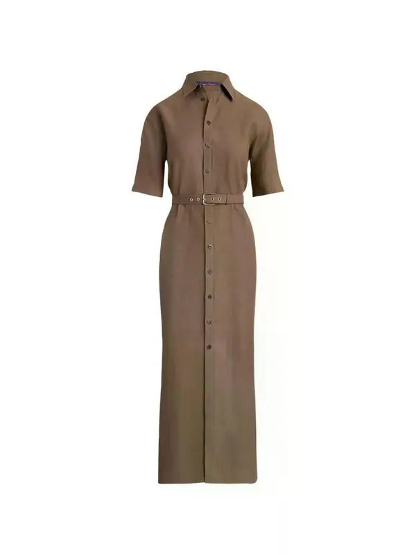 Ralph Lauren Belted Linen Maxi Dress