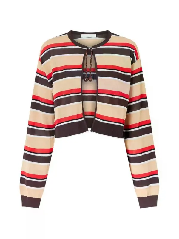 Rabanne Striped Bead-embellished Cardigan