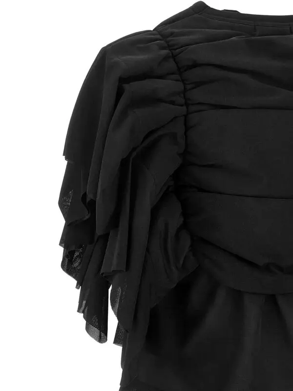 Comme Des Garçons Ruffled Gathered Top