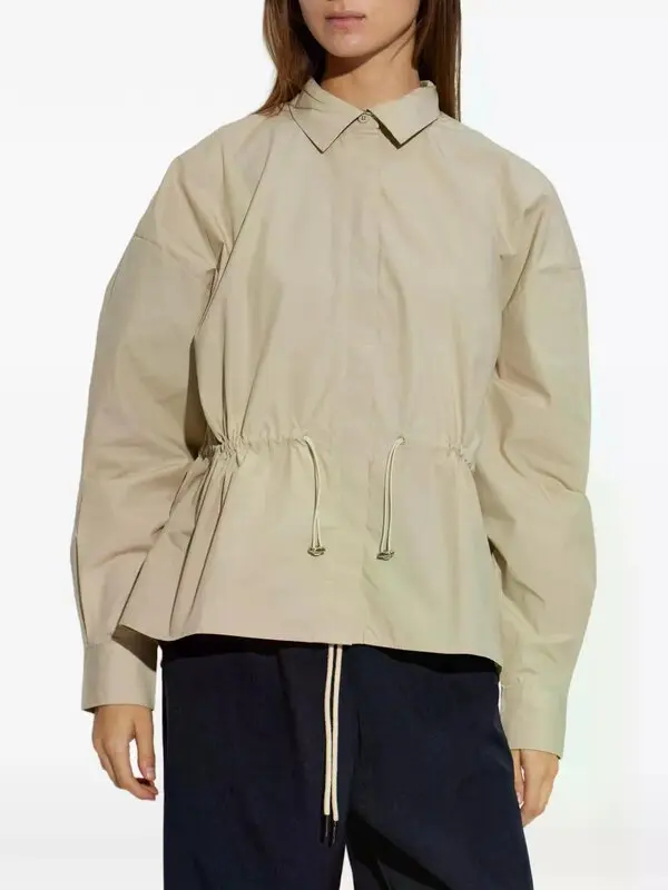RETHINKIT STUDIOS Drawstring Cotton Shirt - Neutrals
