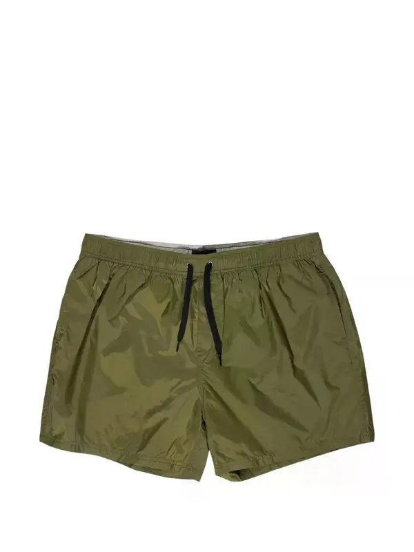 REFRIGIWEAR Logo-patch Drawstring-waist Swim Shorts - Green