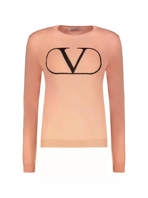 Valentino Garavani Vlogo Signature Wool Sweater - Orange