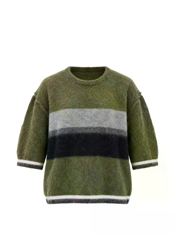 PDR PHISIQUE DU ROLE Striped Mohair-blend Sweater - Green