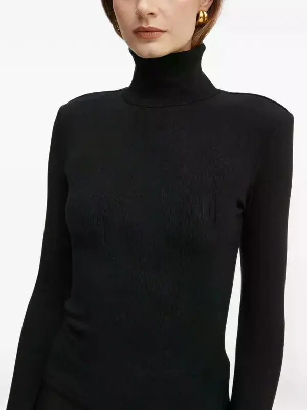 LA MANIA Corey Ribbed Thumb-slot Top