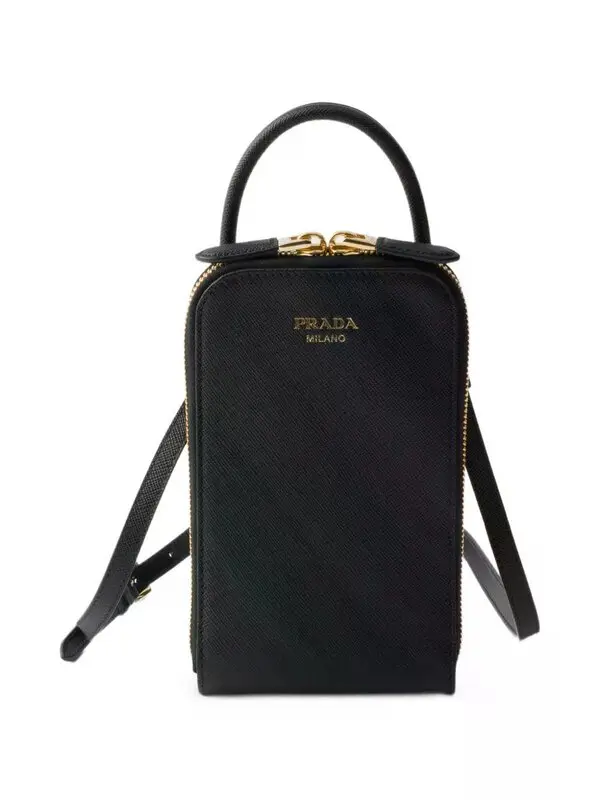 Prada Saffiano-leather Mini Bag - Black