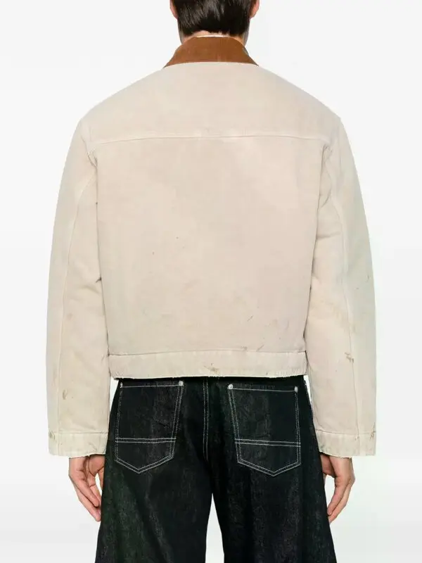 Balenciaga Corduroy-collar Distressed-effect Jacket