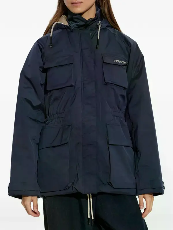 RETHINKIT STUDIOS Logo-patch Hooded Jacket - Blue