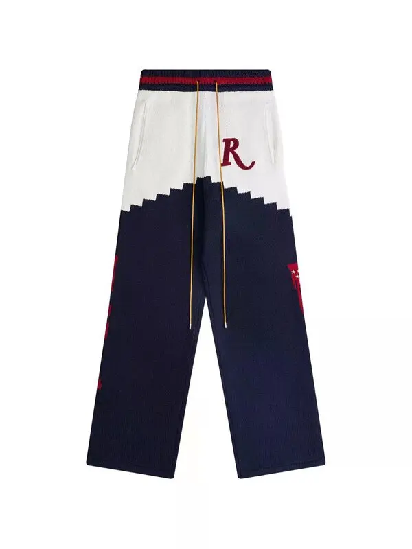Rhude St. Croix Intarsia-knit Straight-leg Trousers