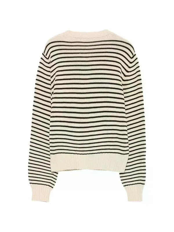 ROBERTO COLLINA Striped-knit Cotton Cardigan