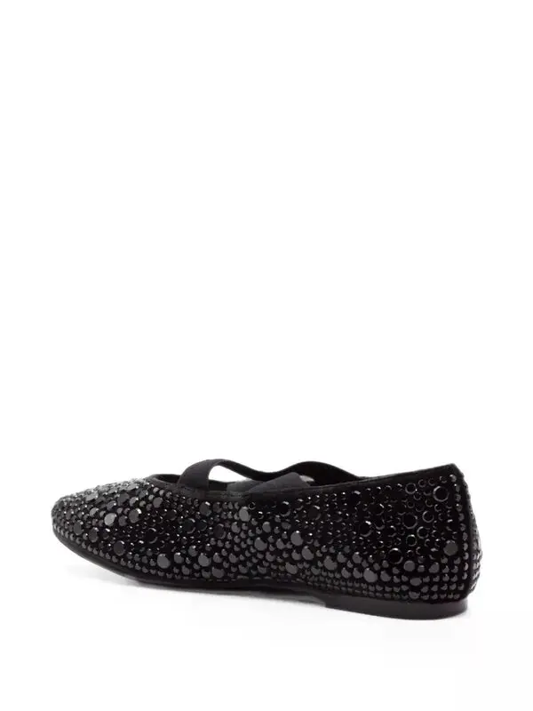 TWENTY FOURHAITCH Stud-embellished Elasticated Ballet Flats