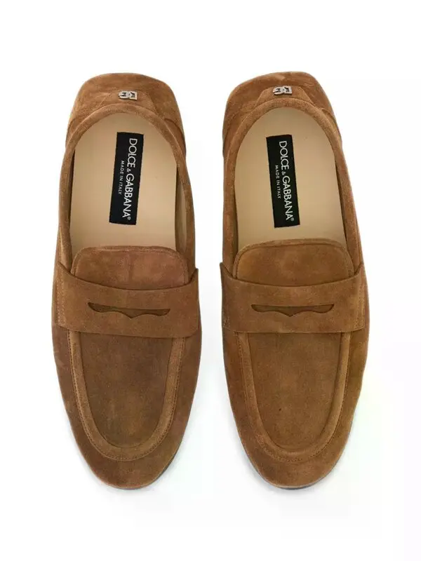 Dolce & Gabbana Dg Logo Suede Loafers