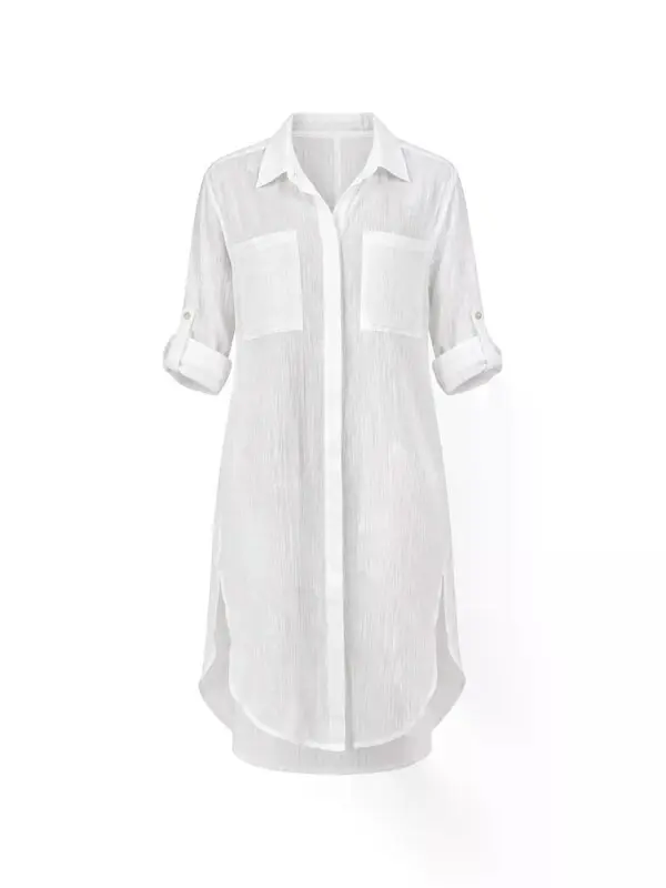 Seafolly Crinkle-twill Beach Shirt