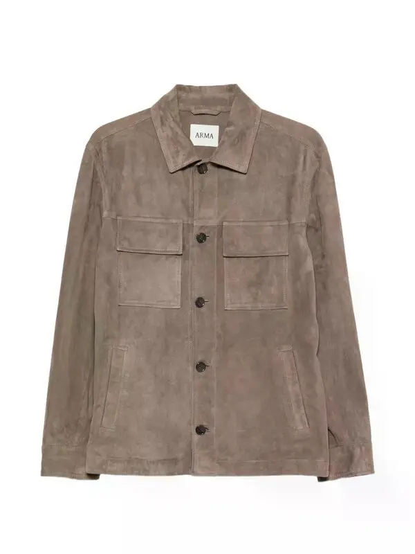 ARMA Suede Flap-pocket Shirt Jacket