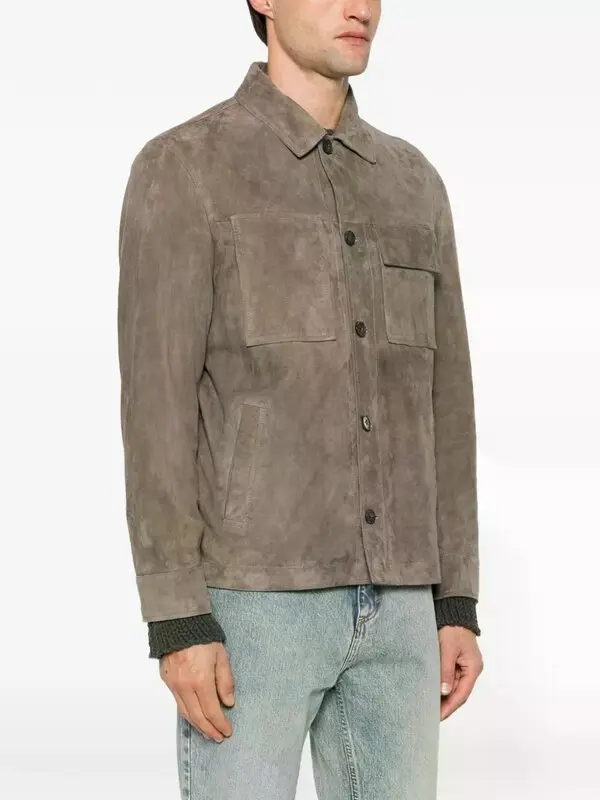 ARMA Suede Flap-pocket Shirt Jacket