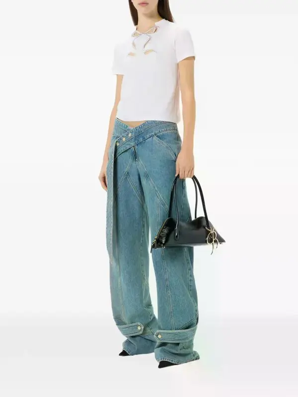 Blumarine Belted Panelled Jeans