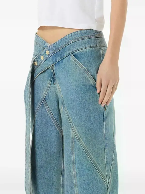 Blumarine Belted Panelled Jeans