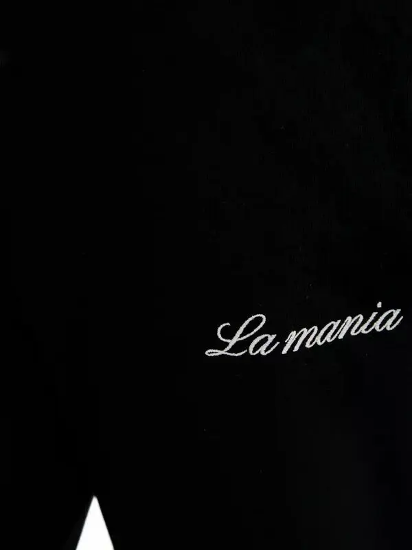 LA MANIA Ridge Logo-embroidered Track Pants - Black