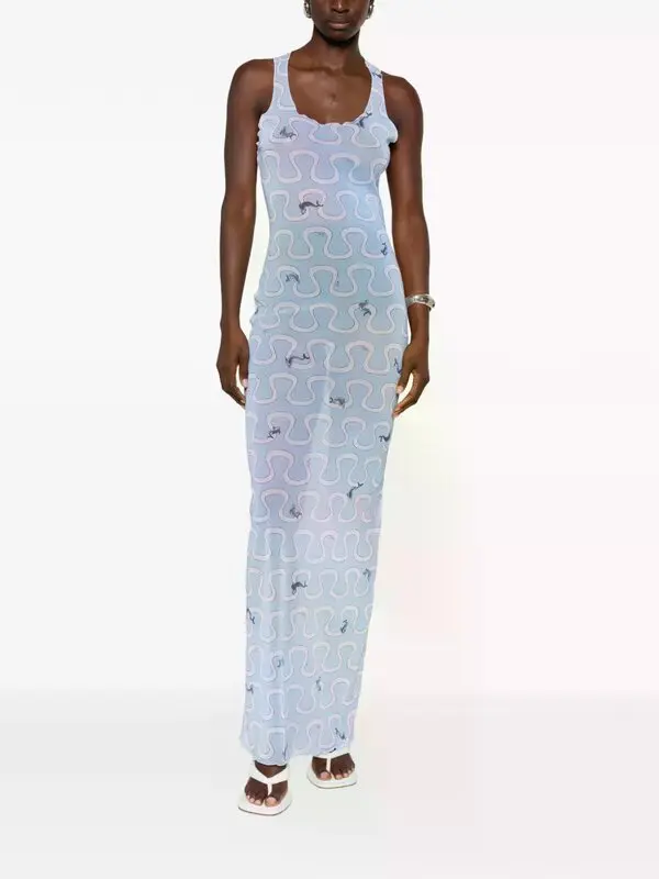 Emilio Pucci Graphic-print Scoop-neck Maxi Dress