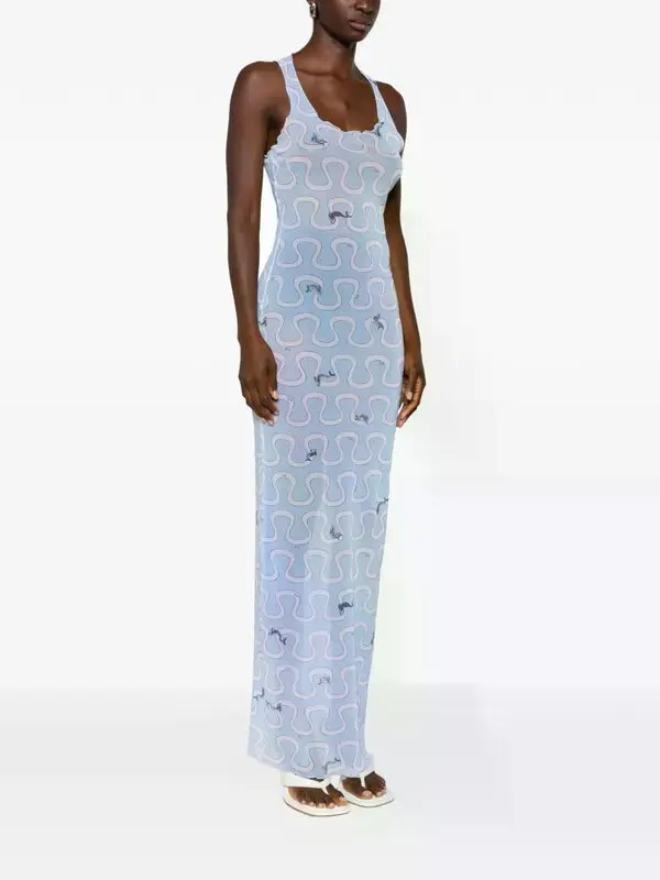 Emilio Pucci Graphic-print Scoop-neck Maxi Dress