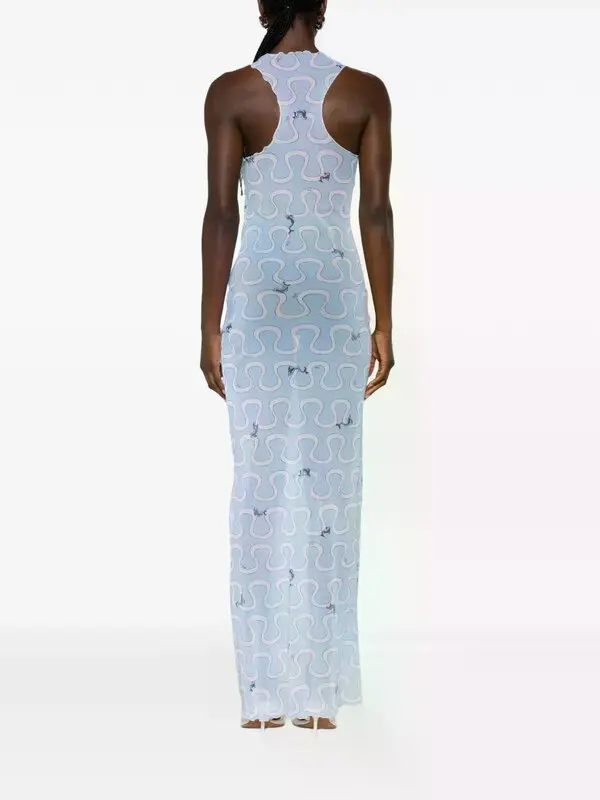 Emilio Pucci Graphic-print Scoop-neck Maxi Dress
