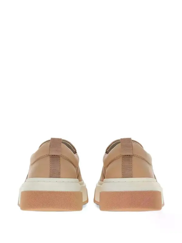 FERRAGAMO Logo-embroidered Leather Sneakers