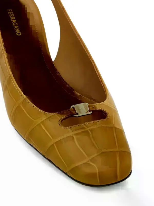 FERRAGAMO Slingback-strap Pumps - Brown