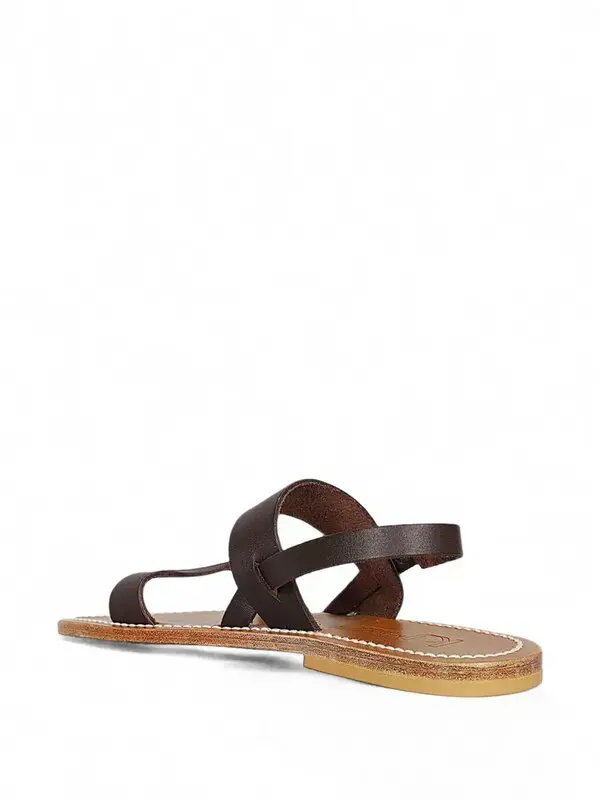 K.JACQUES Barigoule Leather Sandals - Brown