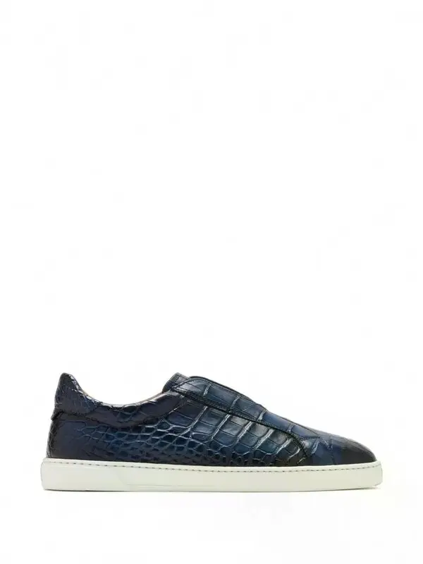 Magnanni Alligator-effect Slip-on Sneakers