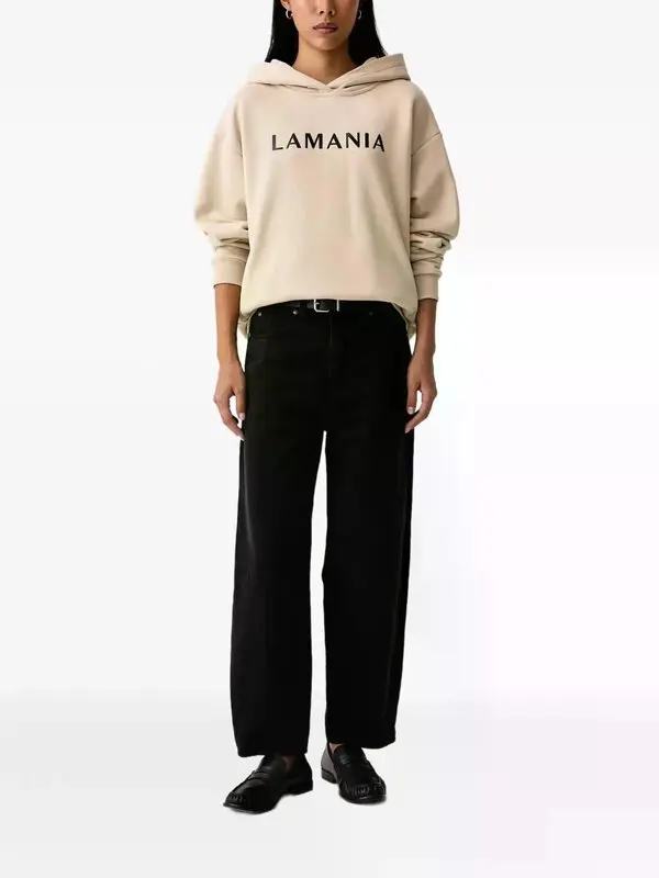 LA MANIA Every Logo-print Hoodie - Neutrals