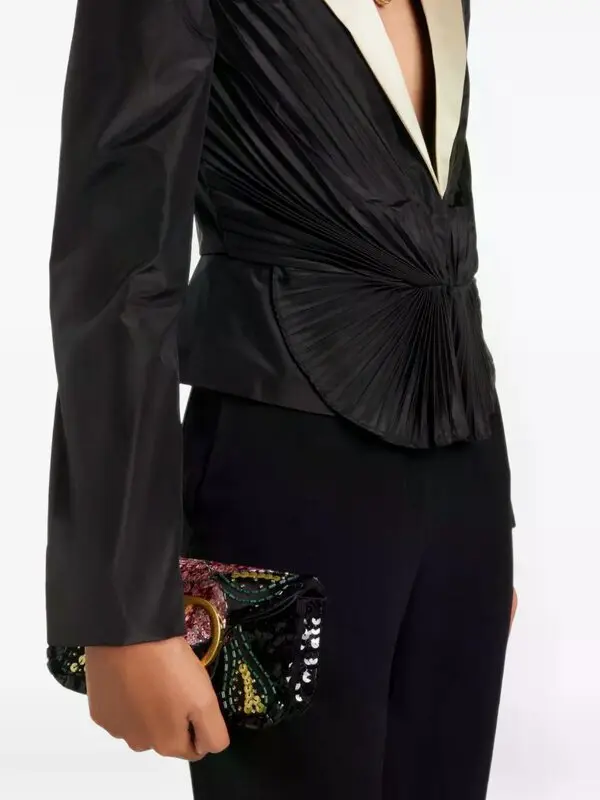 Valentino Garavani Pleated-waist Peplum Jacket