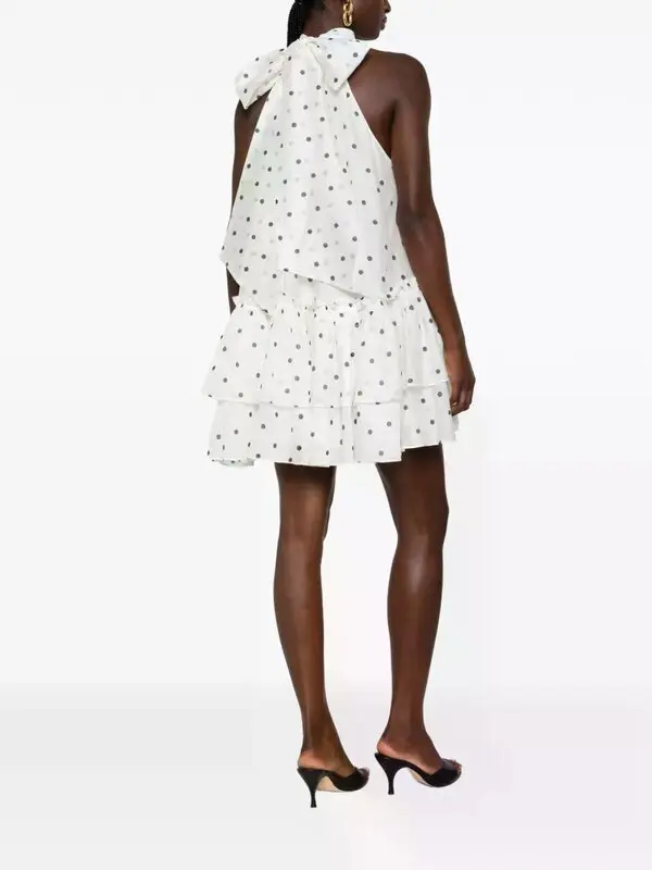 Aje Amily Polka-dot Tiered Mini Dress