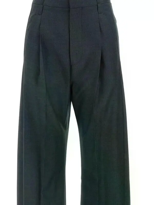 Victoria Beckham Ethel Pleated Virgin-wool Trousers