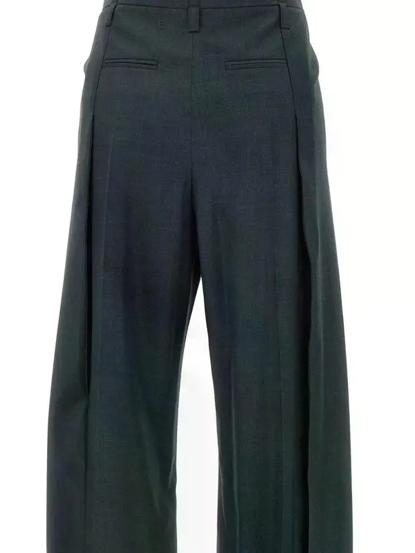 Victoria Beckham Ethel Pleated Virgin-wool Trousers