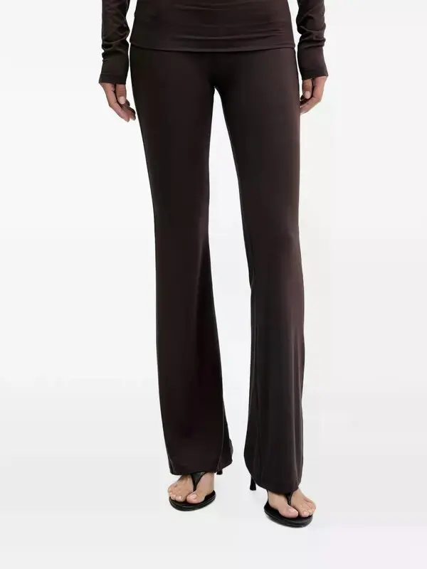 LA MANIA Jake Flared Trousers - Brown