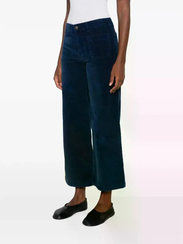 FIVE JEANS Lucia Corduroy Cropped Palazzo Pants