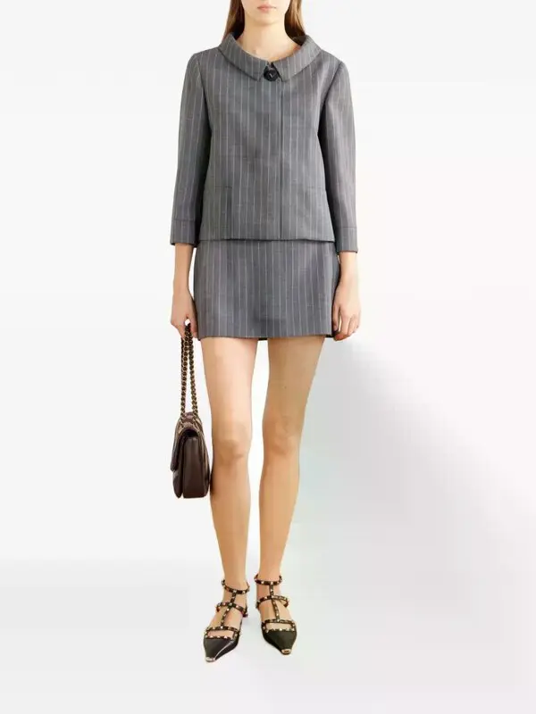 Valentino Garavani Pinstripe-print Skirt