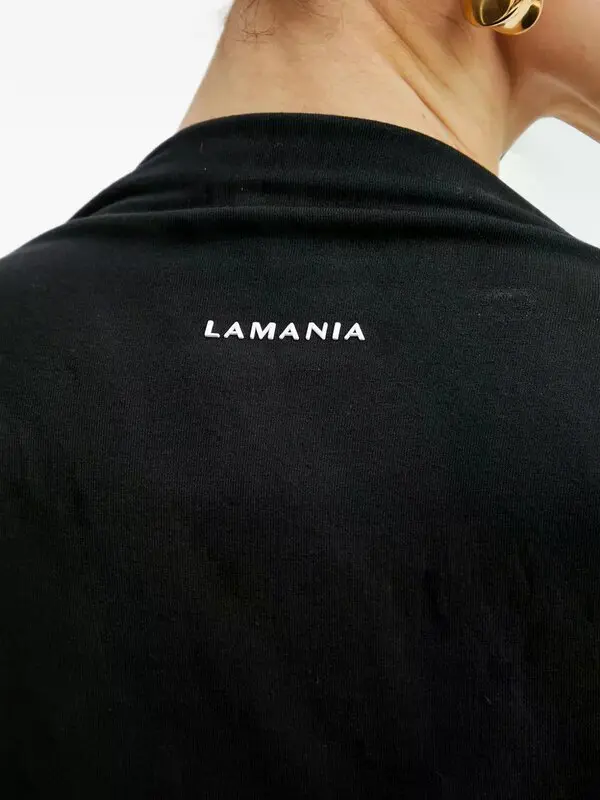 LA MANIA Sorrel Ruched Cut-out Top - Black