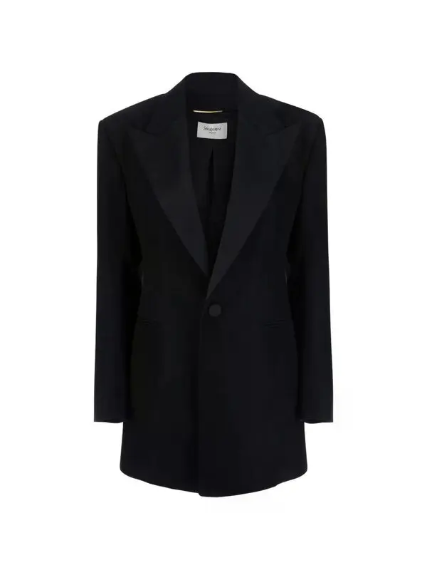 Saint Laurent Peak-lapels Wool Blazer