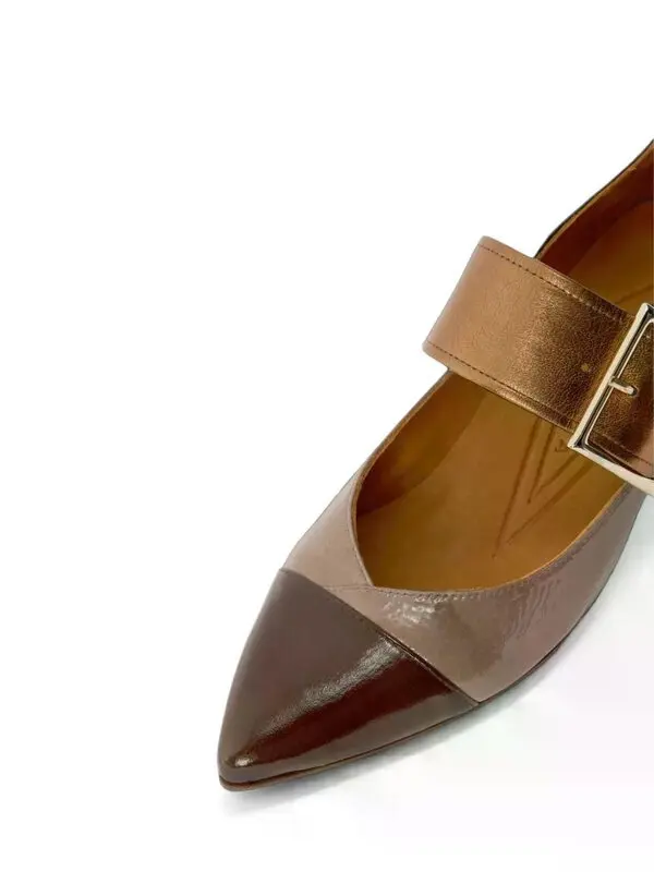 Chie Mihara Buckle-fastening Pointed-toe Pumps - Neutrals