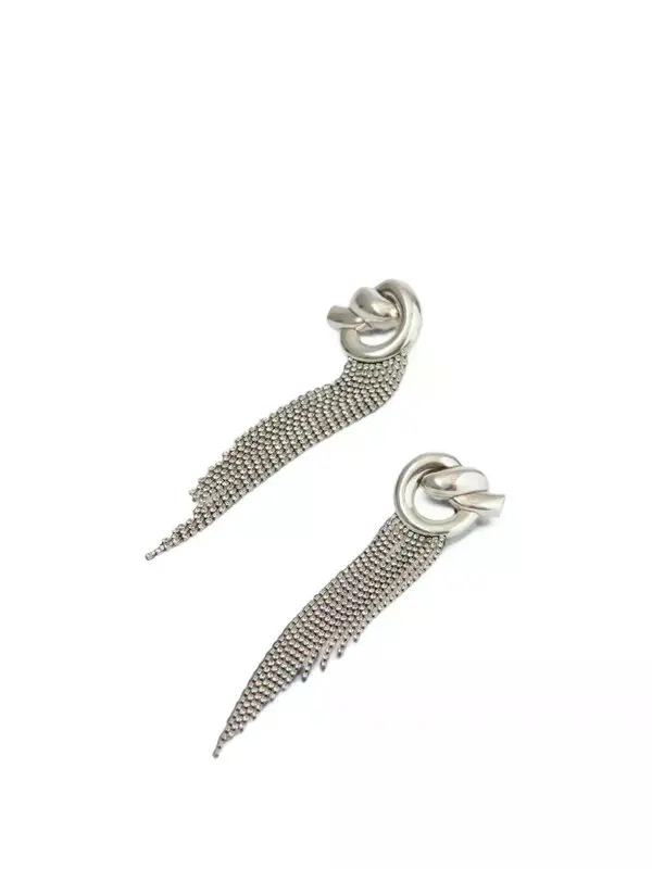 Isabel Marant Étoile Knot-detail Rhinestone-fringe Earrings