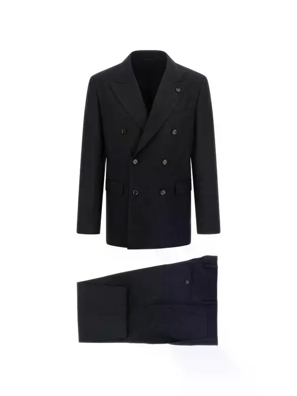 LARDINI Pinstripe Double-breasted Suit
