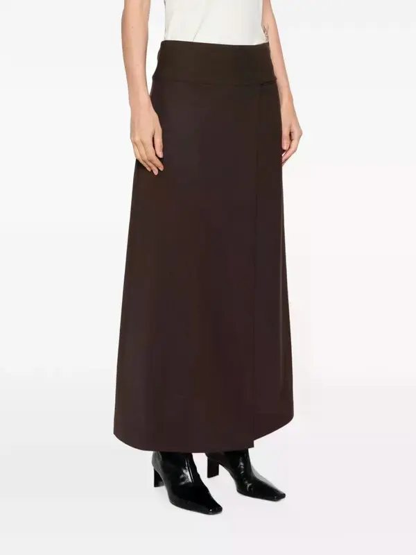 CO.GO Button-fastening Wrap Midi Skirt
