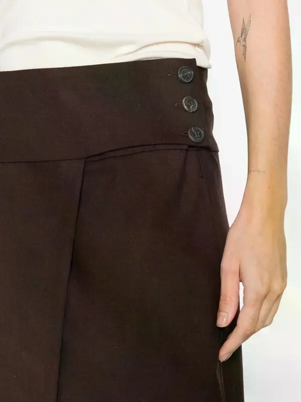 CO.GO Button-fastening Wrap Midi Skirt