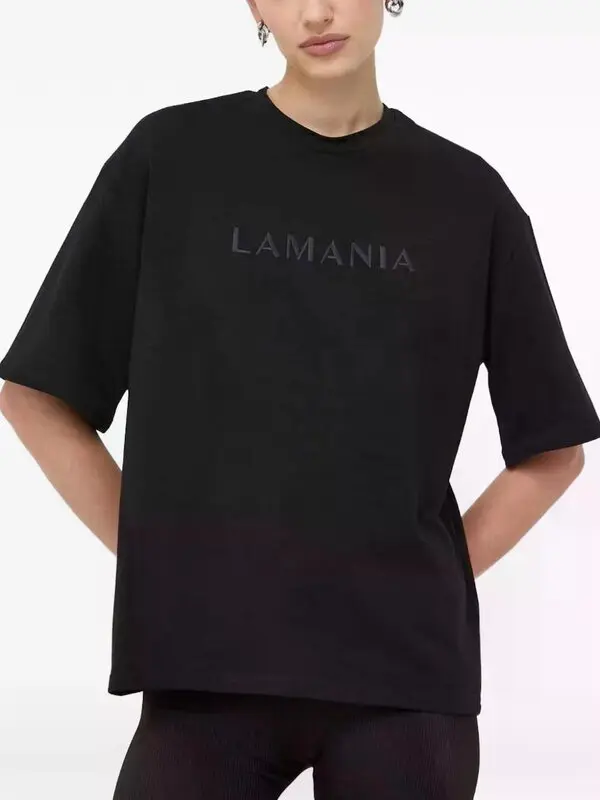 LA MANIA Melanie Logo-embroidered Cotton T-shirt