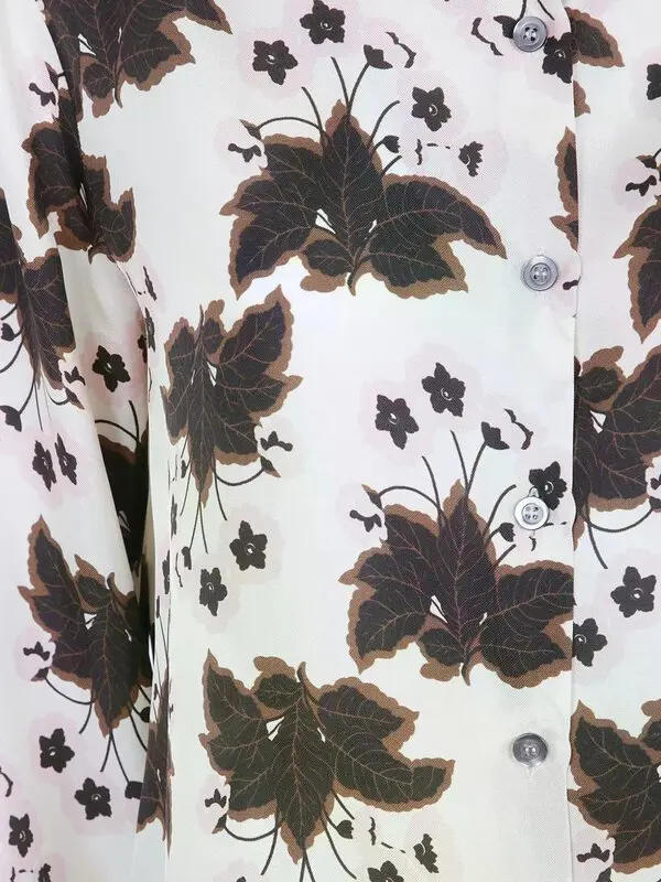 LAURA URBINATI Floral-print Silk Shirt