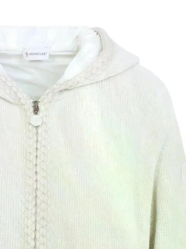 Moncler Waffle Honeycomb-knit Braided Hoodie