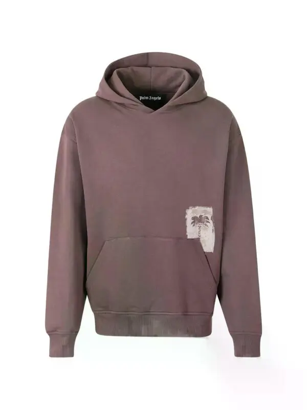Palm Angels Logo-print Pouch-pocket Hoodie