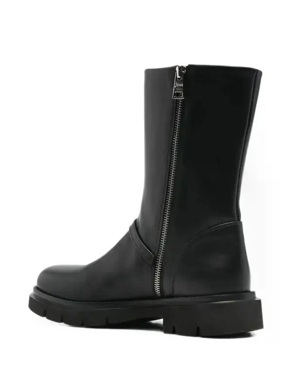 Herno Buckle-detail Leather Boots
