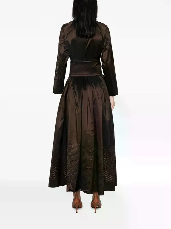 CO.GO Andromeda Sequin-embellished Belted Maxi Dress